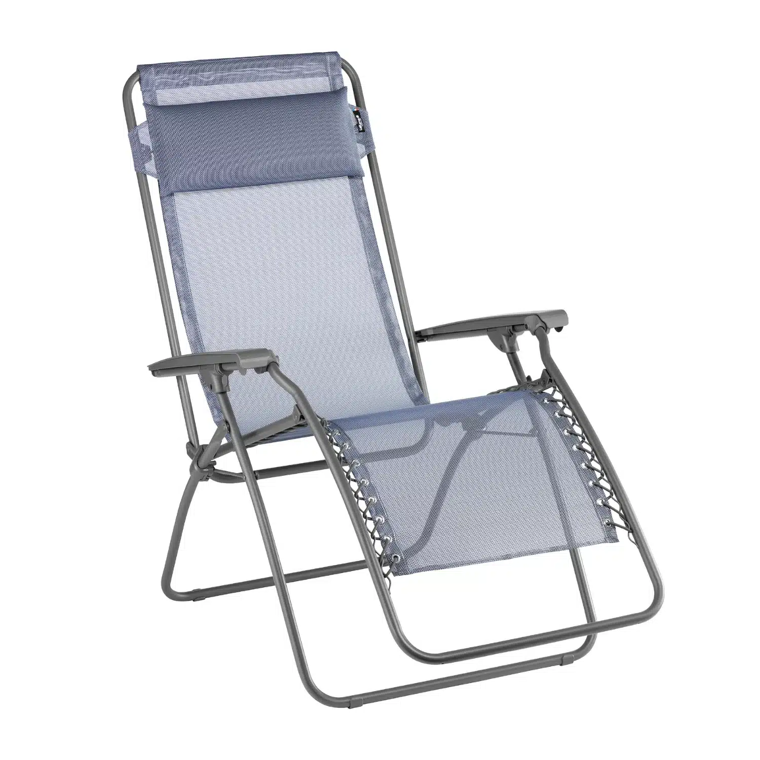 Fauteuil Relax de Jardin Pliant RT2 Multiposition avec Tétière Bleu ...