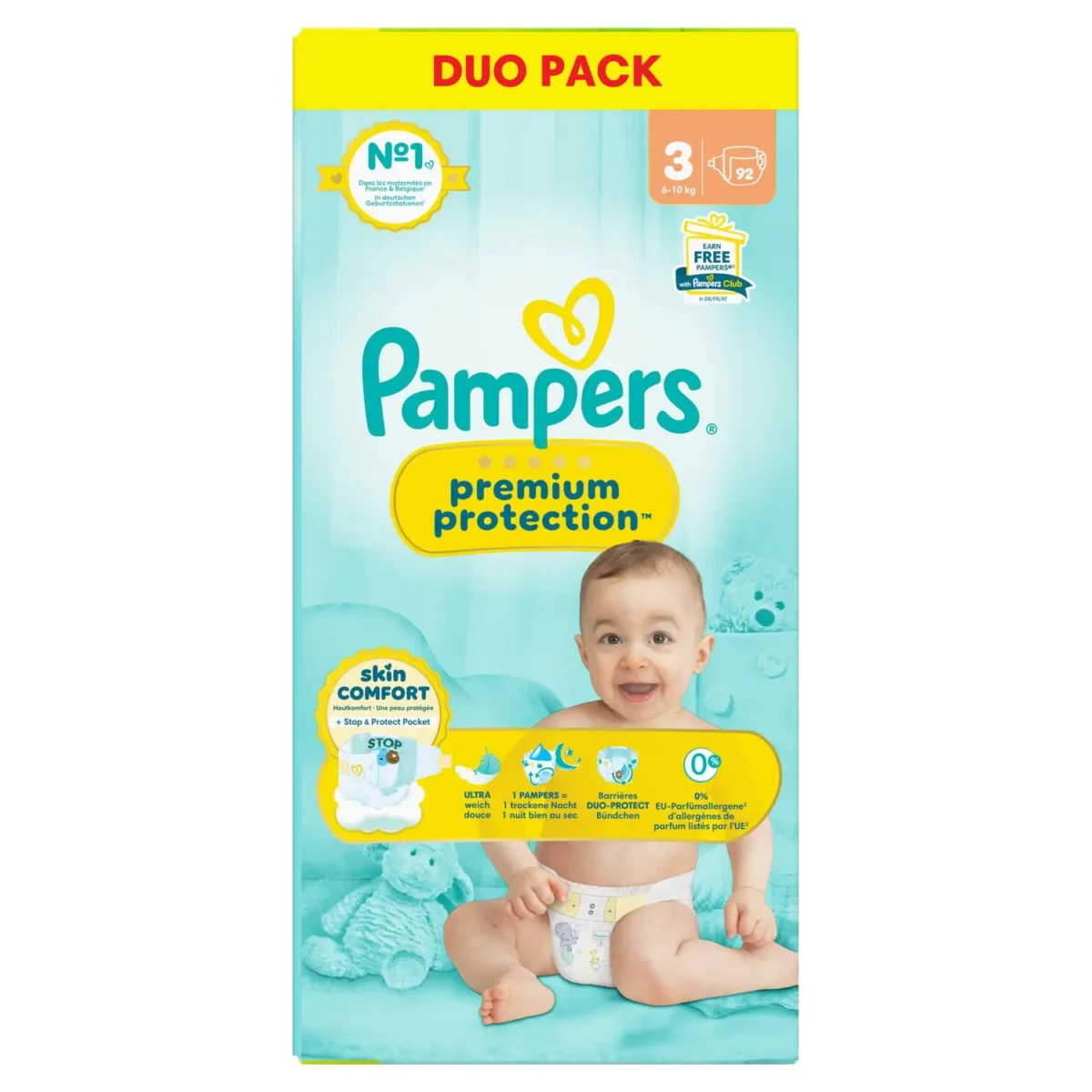 Couches Bébé Premium Protection Taille 3 (6-10 kg) – PAMPERS - Buy-Smart